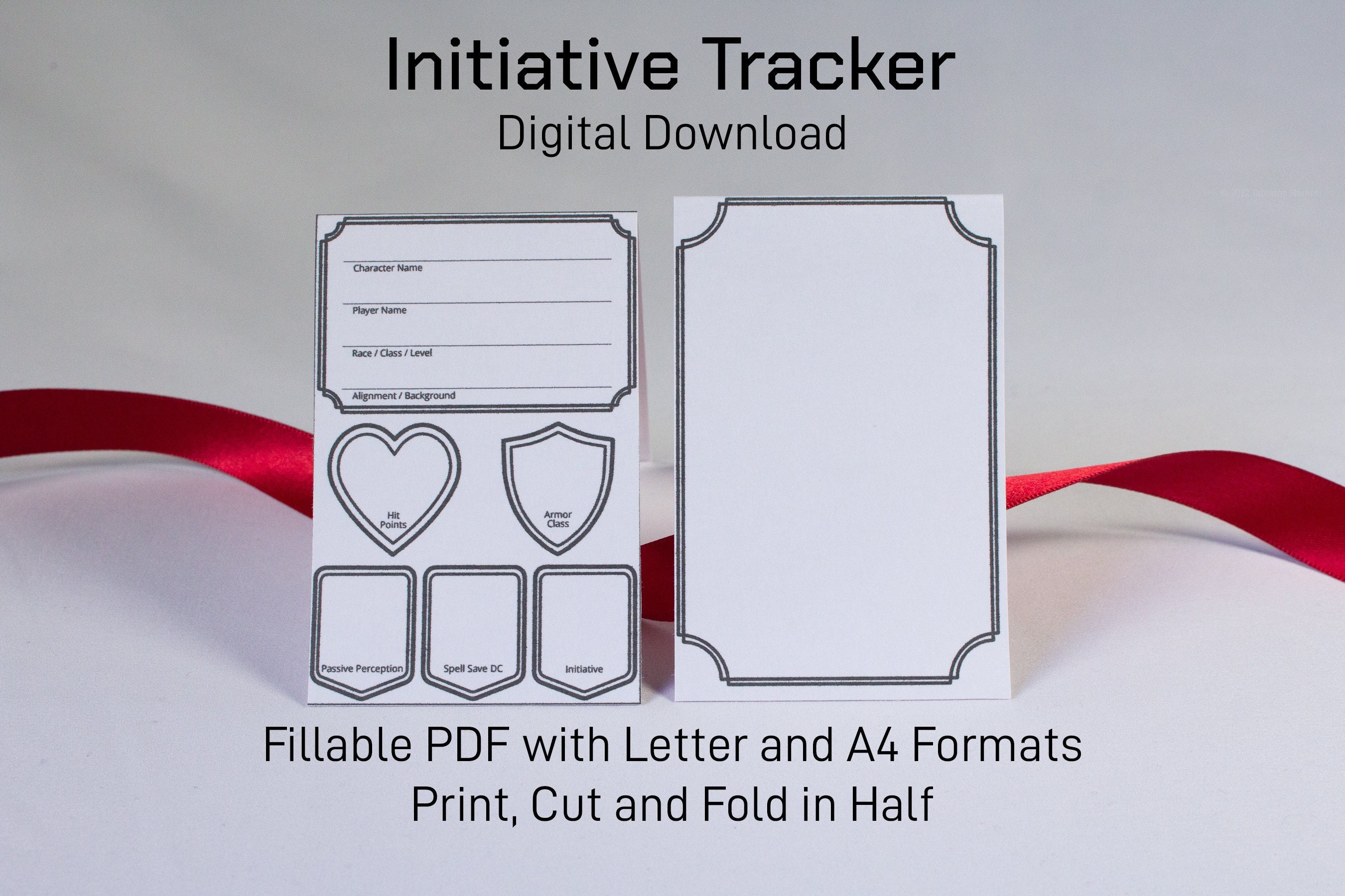 Minimalist DND Initiative Tracker Fillable PDF for DM Screen - Etsy