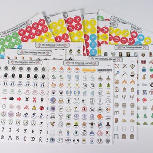 DND Dungeon Master Ultimate Sticker Token Kit, 13 Pages / 1040 Stickers ...
