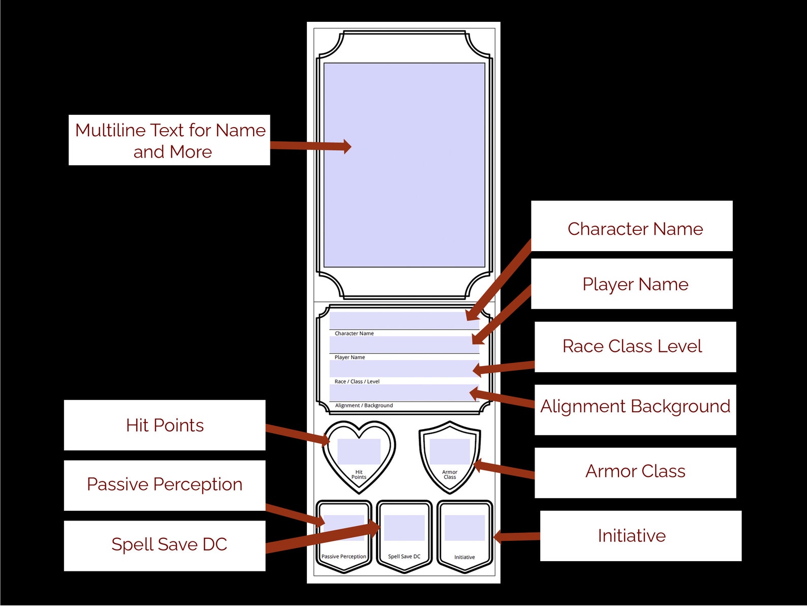 Minimalist DND Initiative Tracker Fillable PDF for DM Screen Tent Cards ...