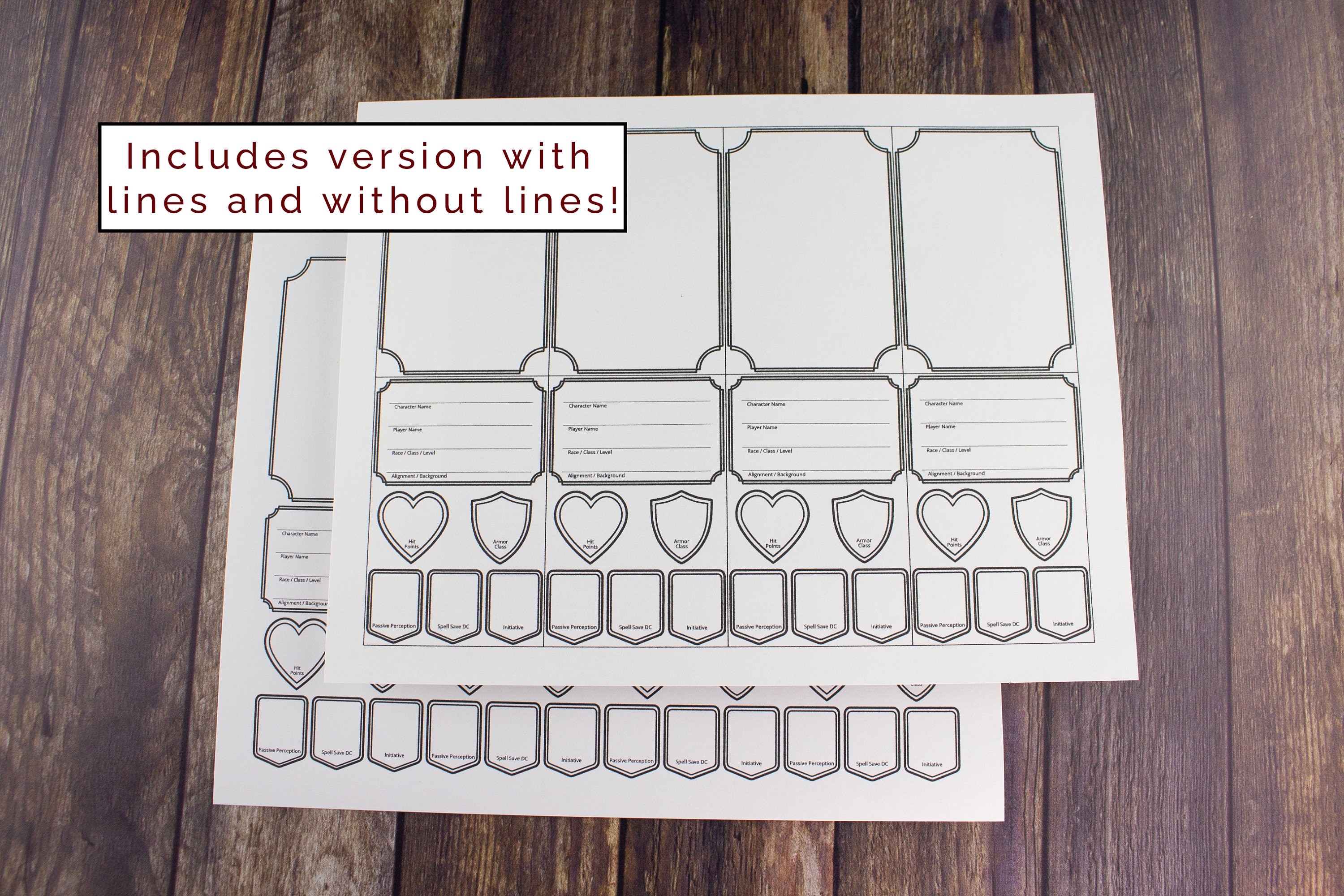 Minimalist DND Initiative Tracker | Fillable PDF for DM Screen Tent ...