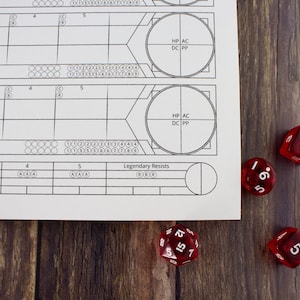 DND Combat Tracker for Dungeon Masters | Digital Download Printable PDF ...