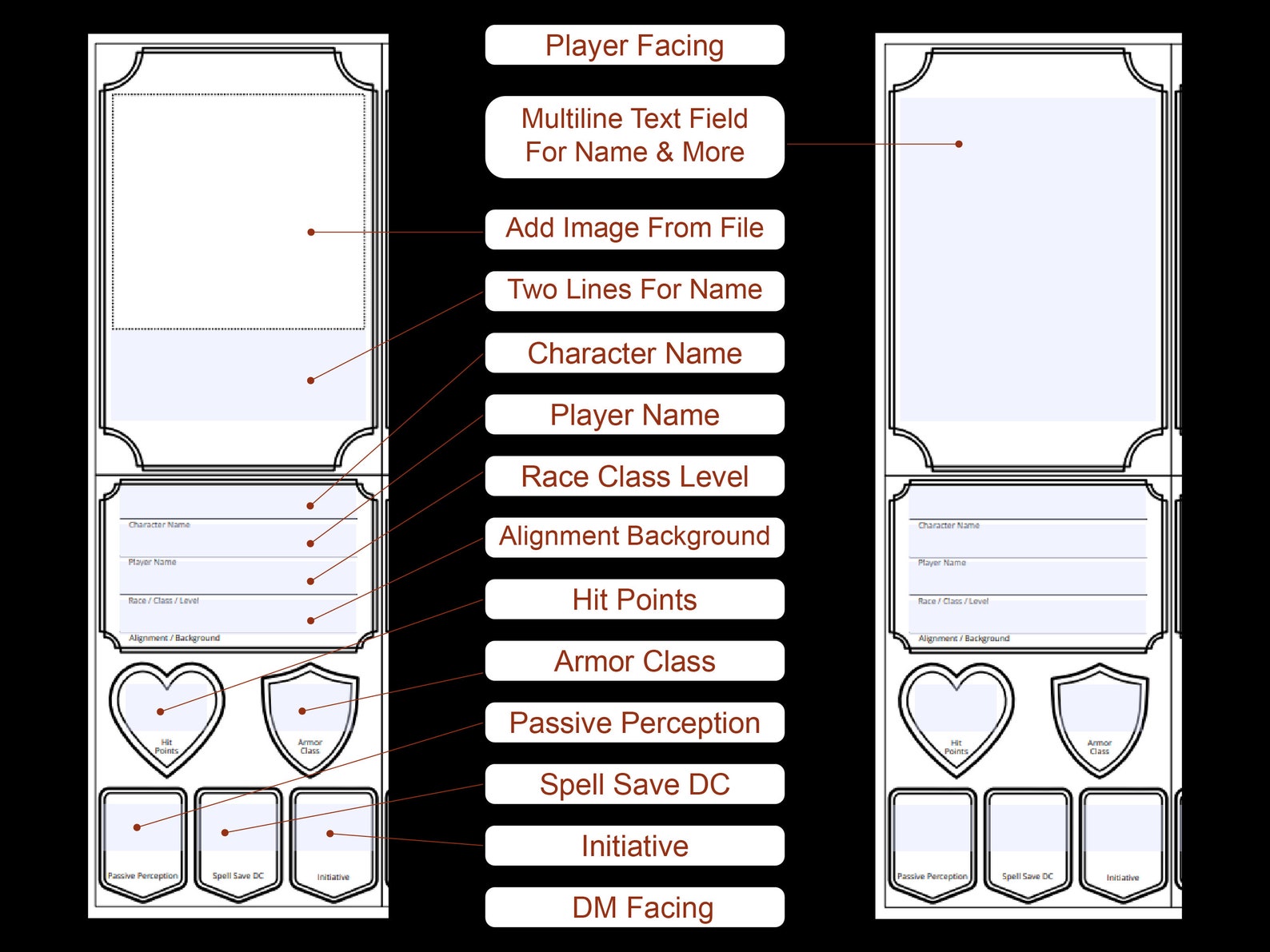 Minimalist DND Initiative Tracker | Fillable PDF for DM Screen Tent ...