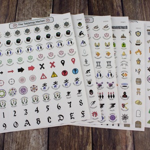 DND Dungeon Master Ultimate Sticker Token Kit, 13 Pages / 1040 Stickers ...