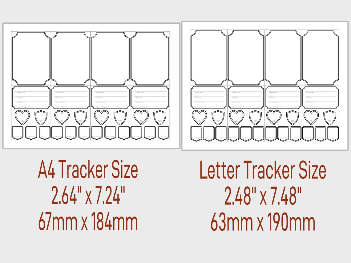 Minimalist DND Initiative Tracker Fillable PDF for DM Screen - Etsy