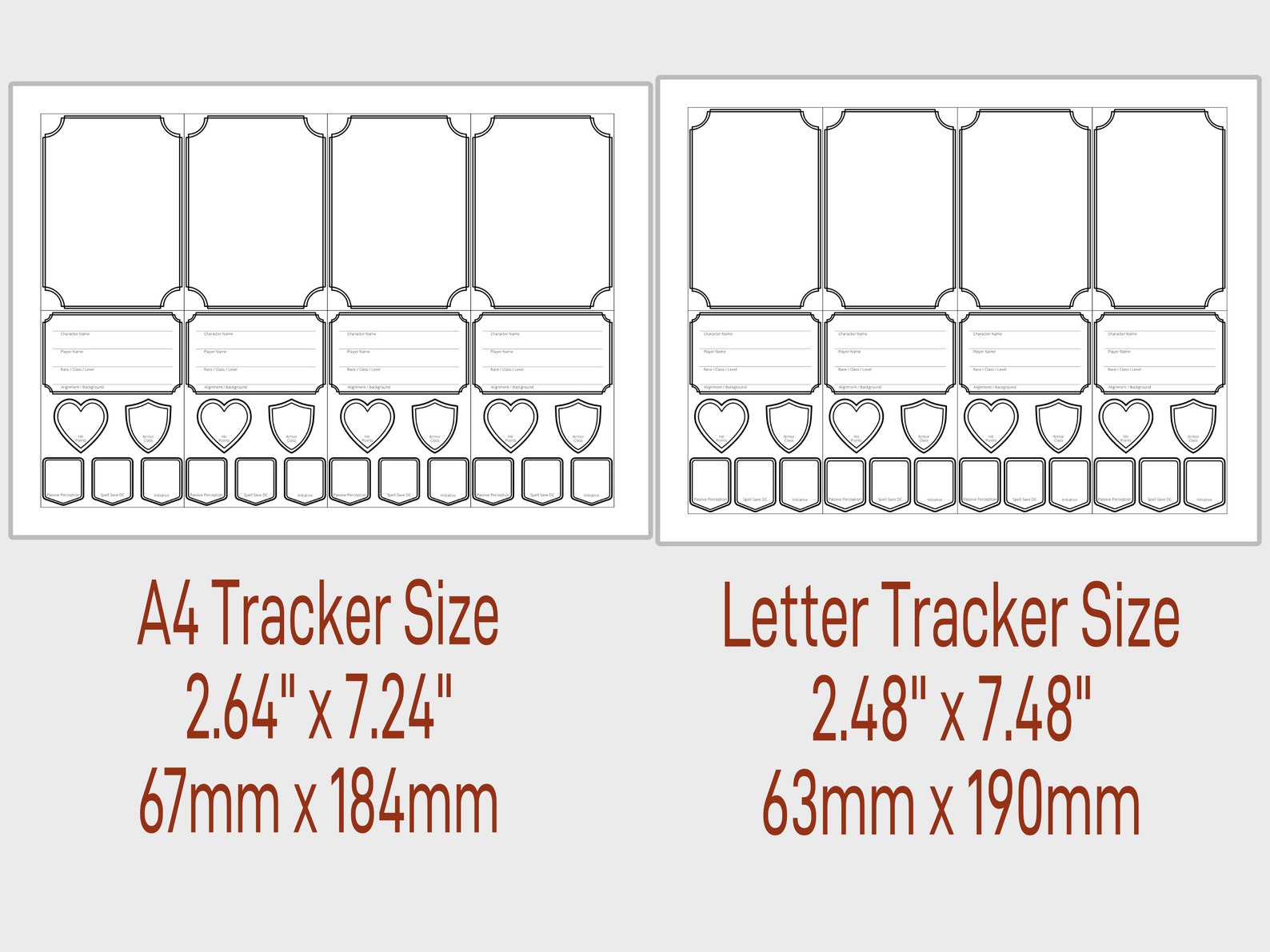 Minimalist DND Initiative Tracker Fillable PDF for DM Screen - Etsy