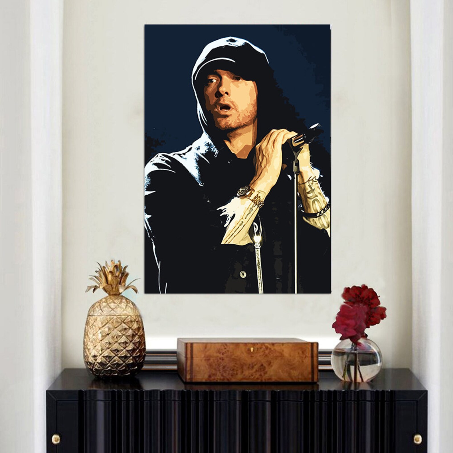 Frame Canvas Eminem Canvas Poster Eminem Framed Canvas | Etsy