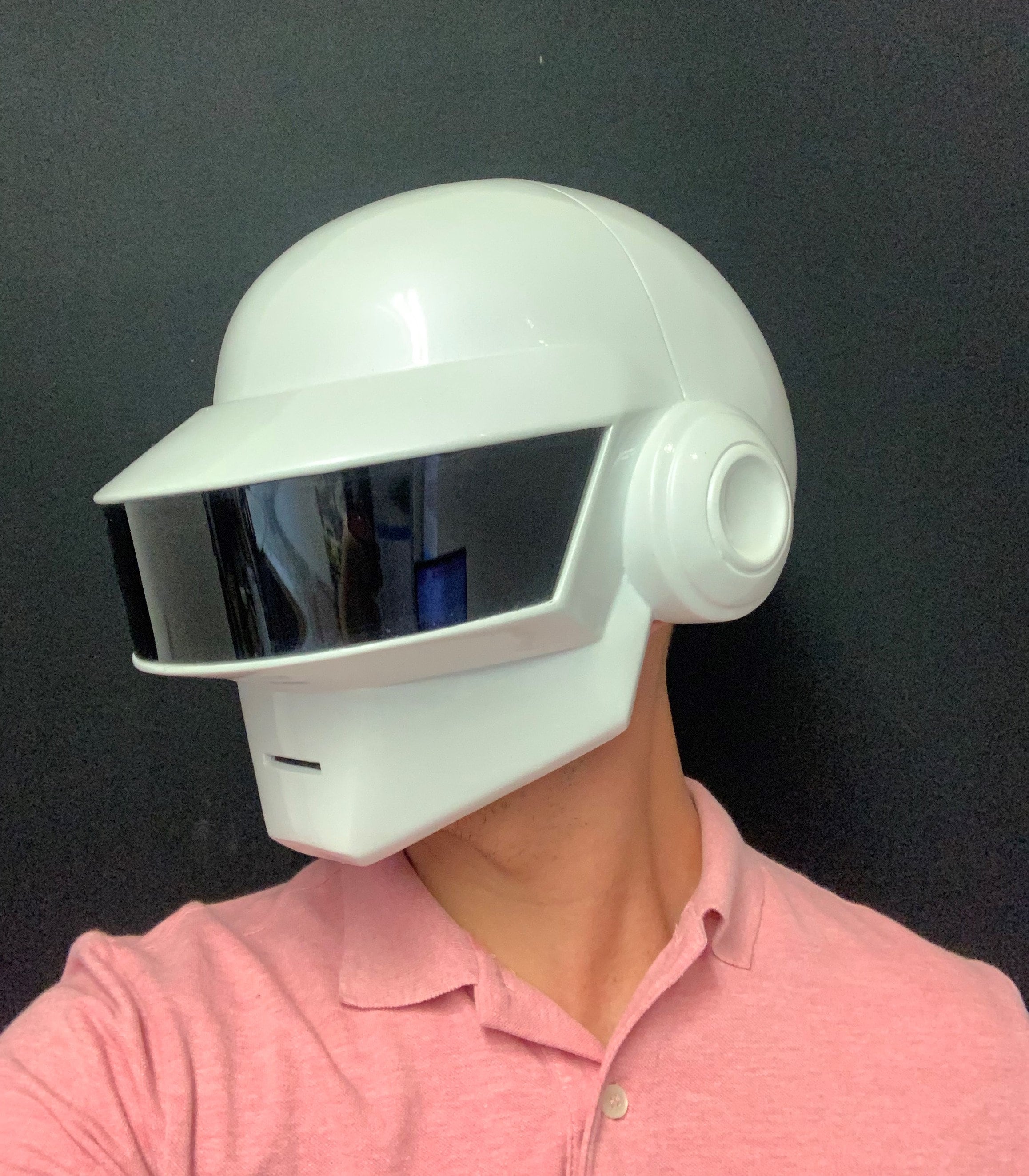 Daft Punk Helmet Thomas Bangalter White Pearl - Etsy España