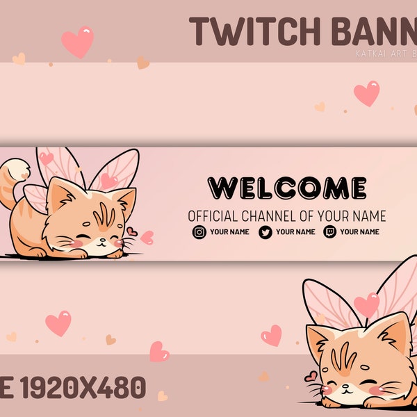 Cat Banner for Twitch - Etsy