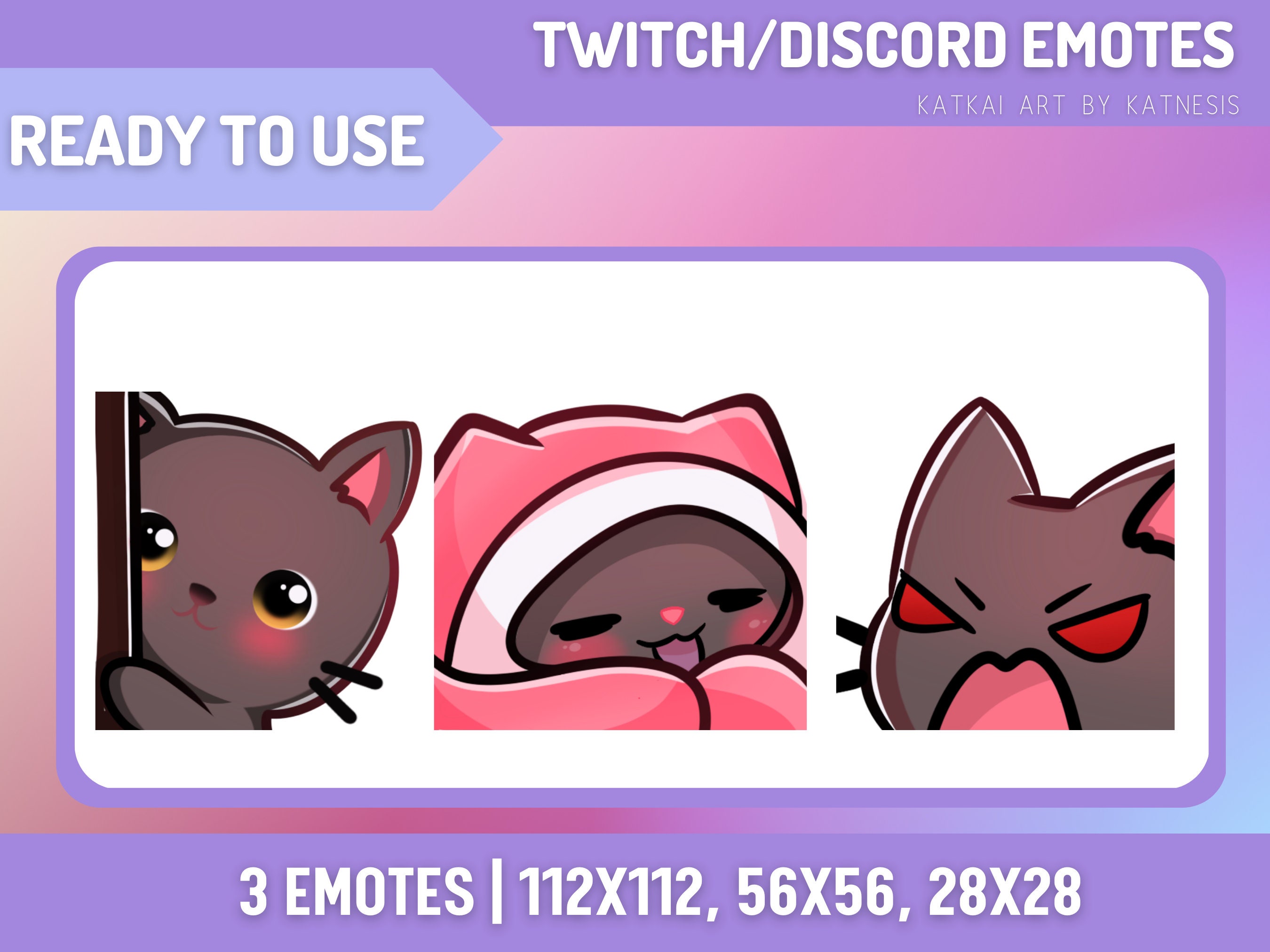 Cute Cat Emote/ Cute Emotes/ Cute Twitch Emotes/ Cute Streaming Emotes ...