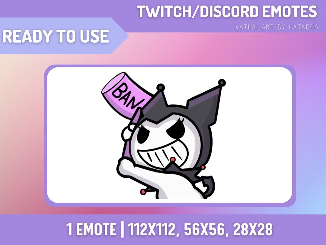 Kuròmi Ban Hammer Twitch/discord Emote/ Streamers, Discord, Youtube ...