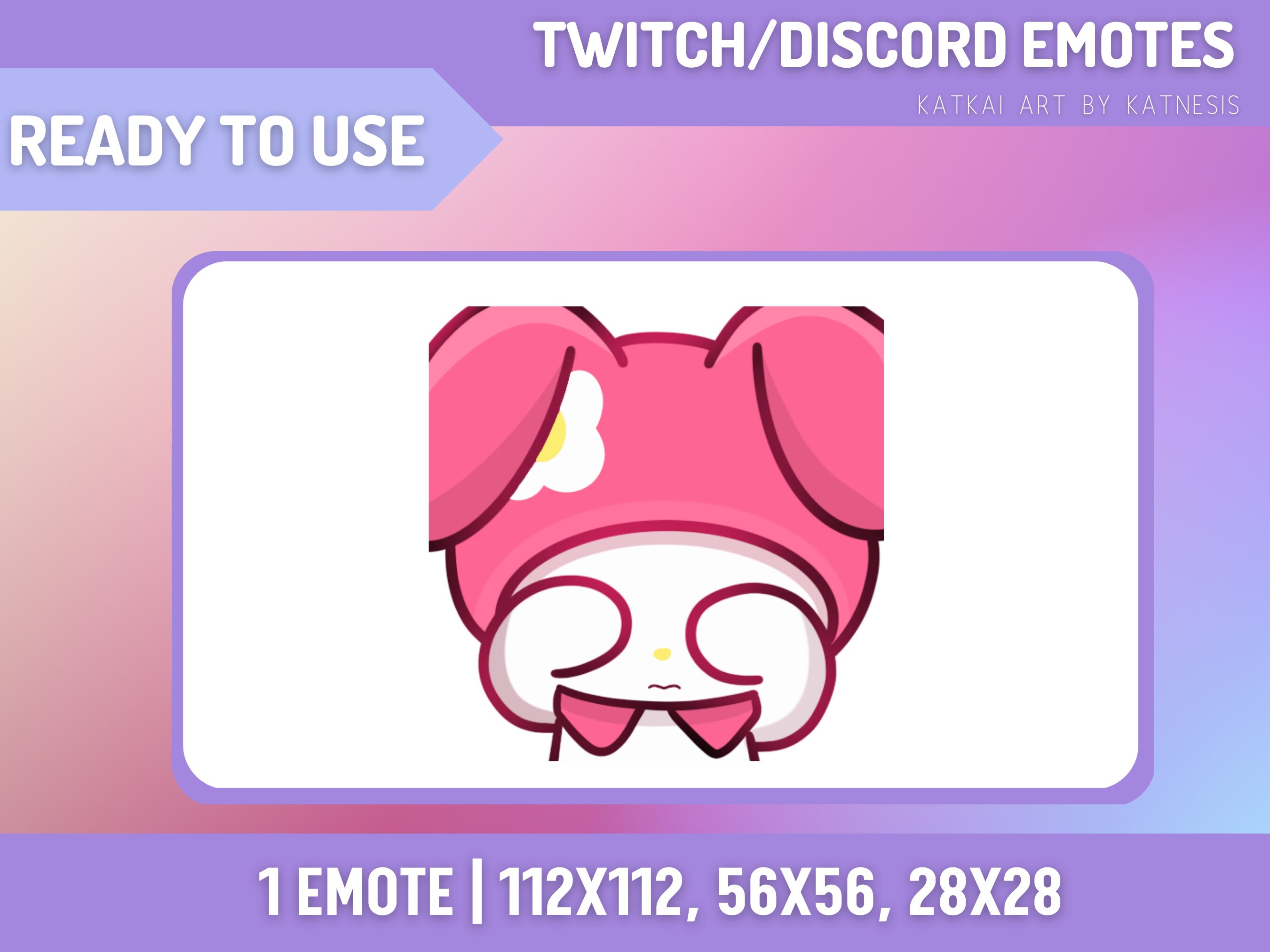 My Melòdy Twitch/discord Emote / Cute Twitch Emote/ Streamers, Discord ...