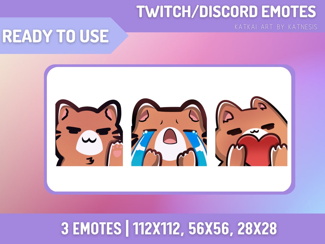 Cute Cat Emote/ Cute Emotes/ Cute Twitch Emotes/ Cute Streaming Emotes ...
