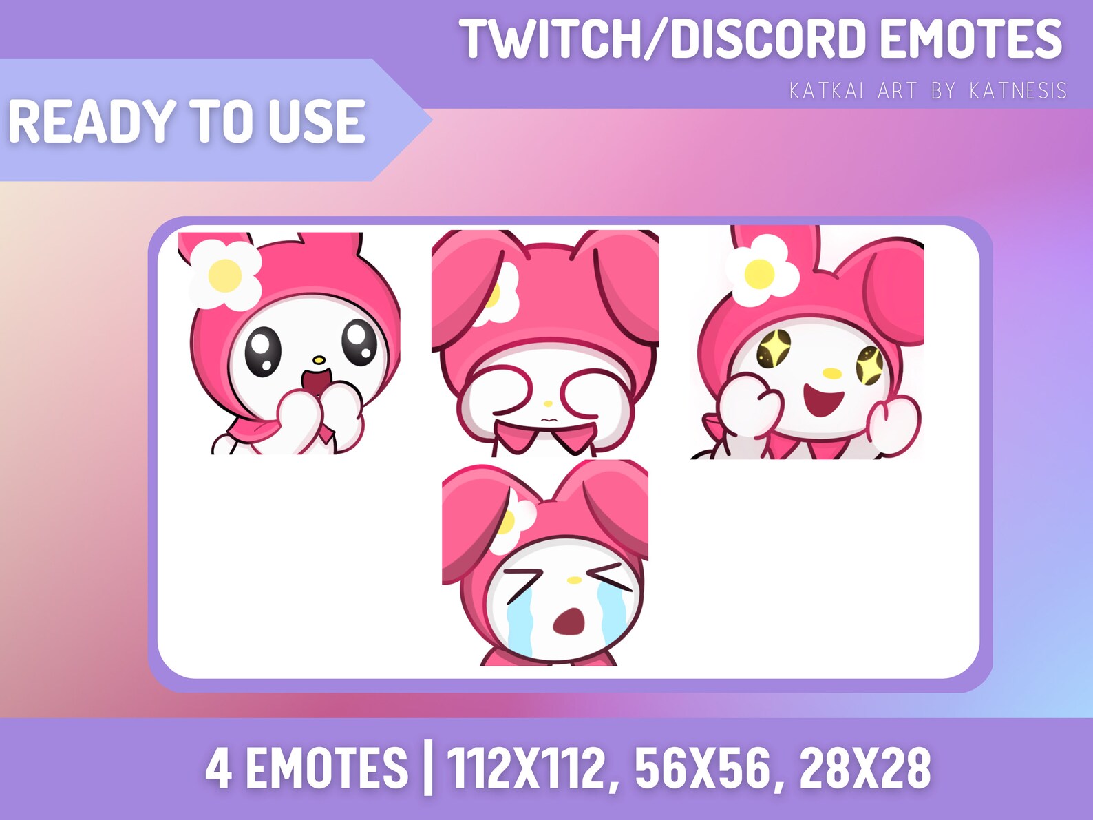 My Melòdy Twitch/discord Emote/ Cute Emote for Twitch/ Streamers ...