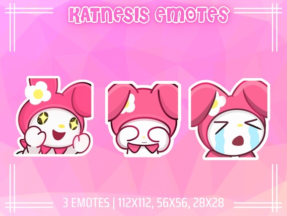 My Melòdy Emotes Pack Twitch/discord Emote/ Cute Emotes for - Etsy ...