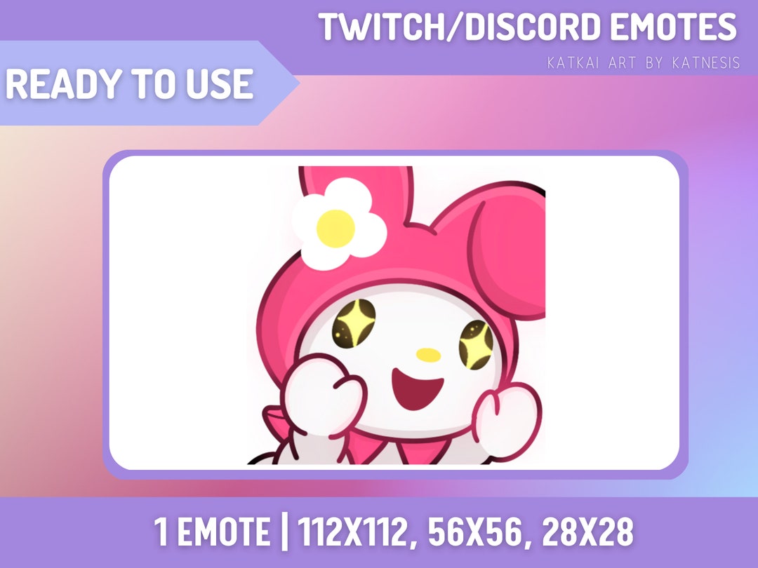 My Melòdy Twitch/discord Emote / Cute Twitch Emote/ Streamers, Discord ...