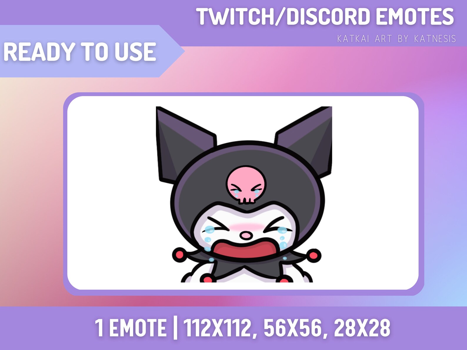 Kuròmi Llorando Twitch/Discord Emote/ Streamers, Discord, Youtube ...
