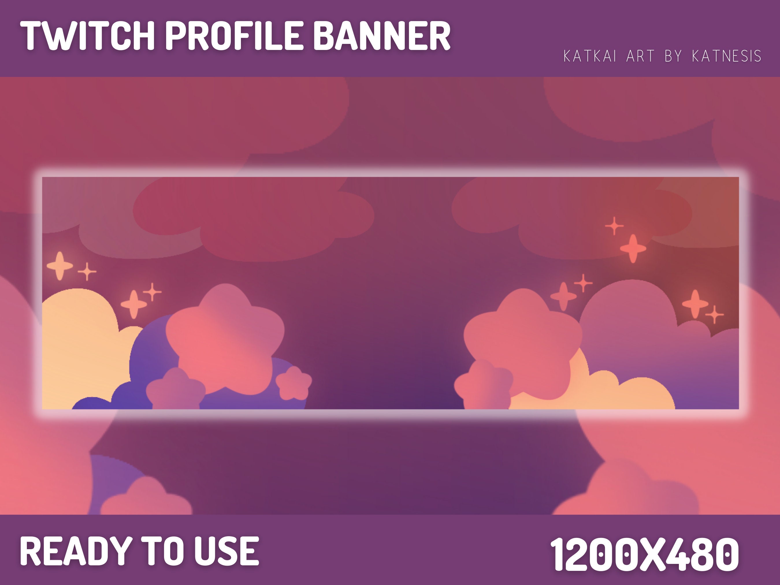 Cute Stars Twitch Banner/ Cute Banner/ Streamers Discord - Etsy