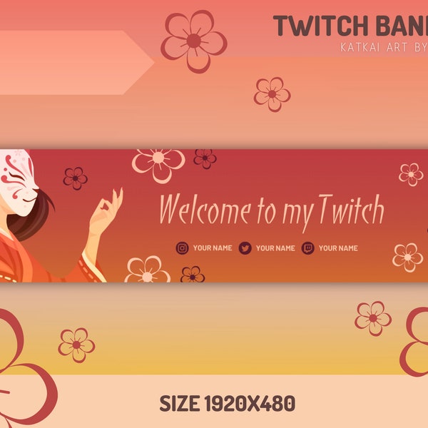 Japanese Twitch Banner - Etsy