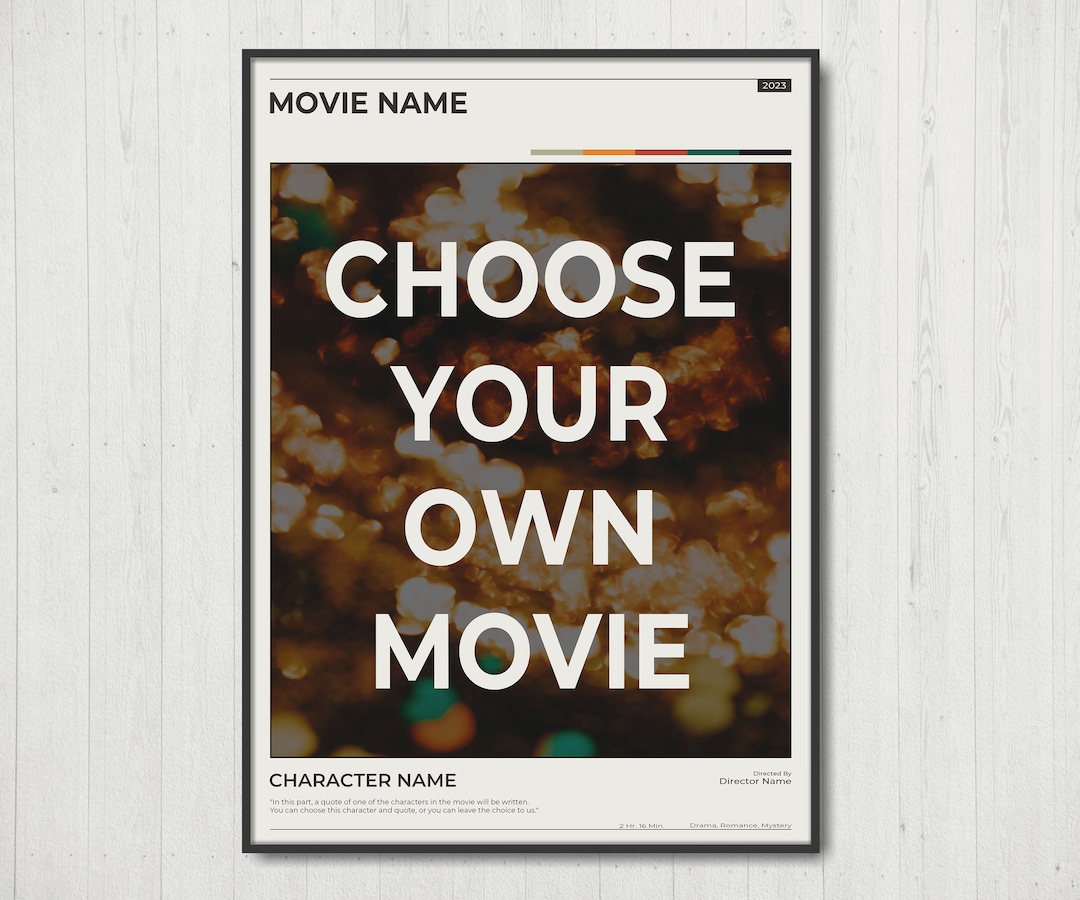 Custom Movie & Tv Show Poster You Choose, Customize Movie Poster ...