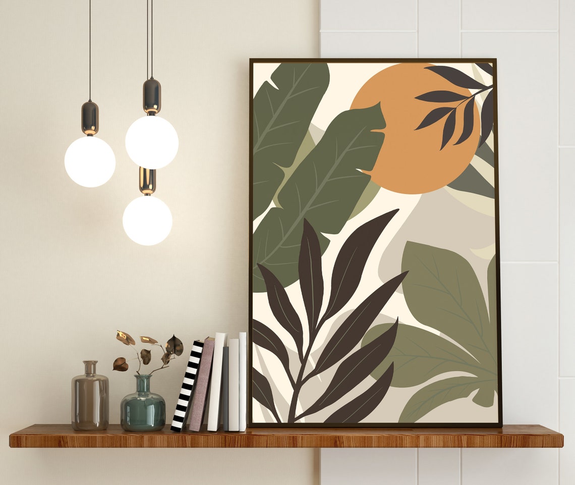 Plants Poster Design Contemporary Art Printable Wall Art | Etsy