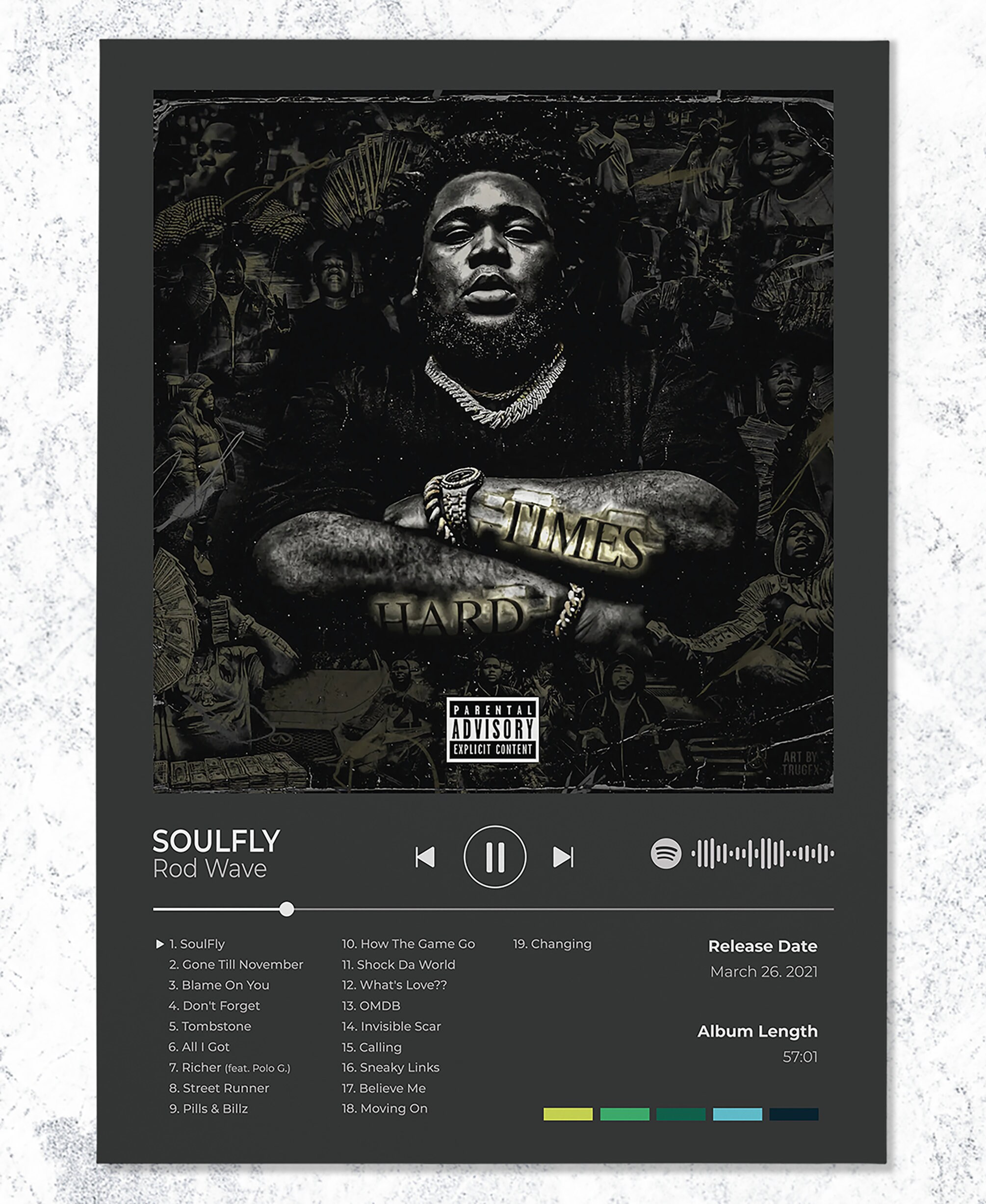 Rod Wave Poster Rod Wave SoulFly Album Cover digitaler | Etsy