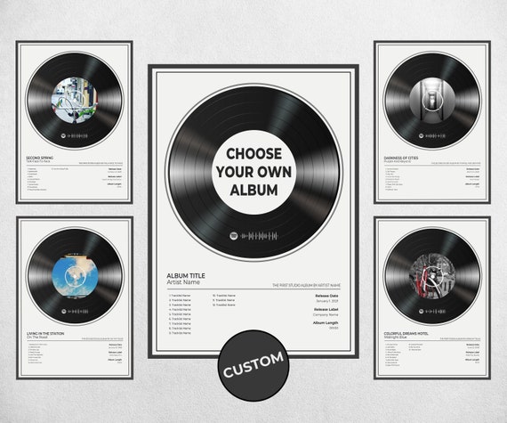 Music & Movie Posters Personalized Minimalist Album Cover Poster ...