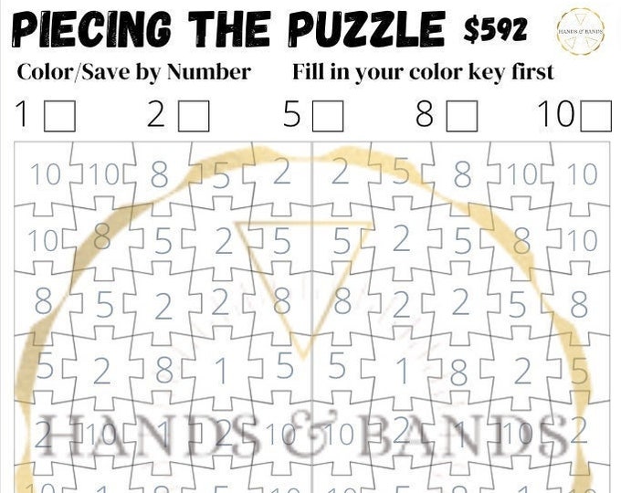 Piecing the Puzzle Savings Challenge save 592 Dollars - Etsy