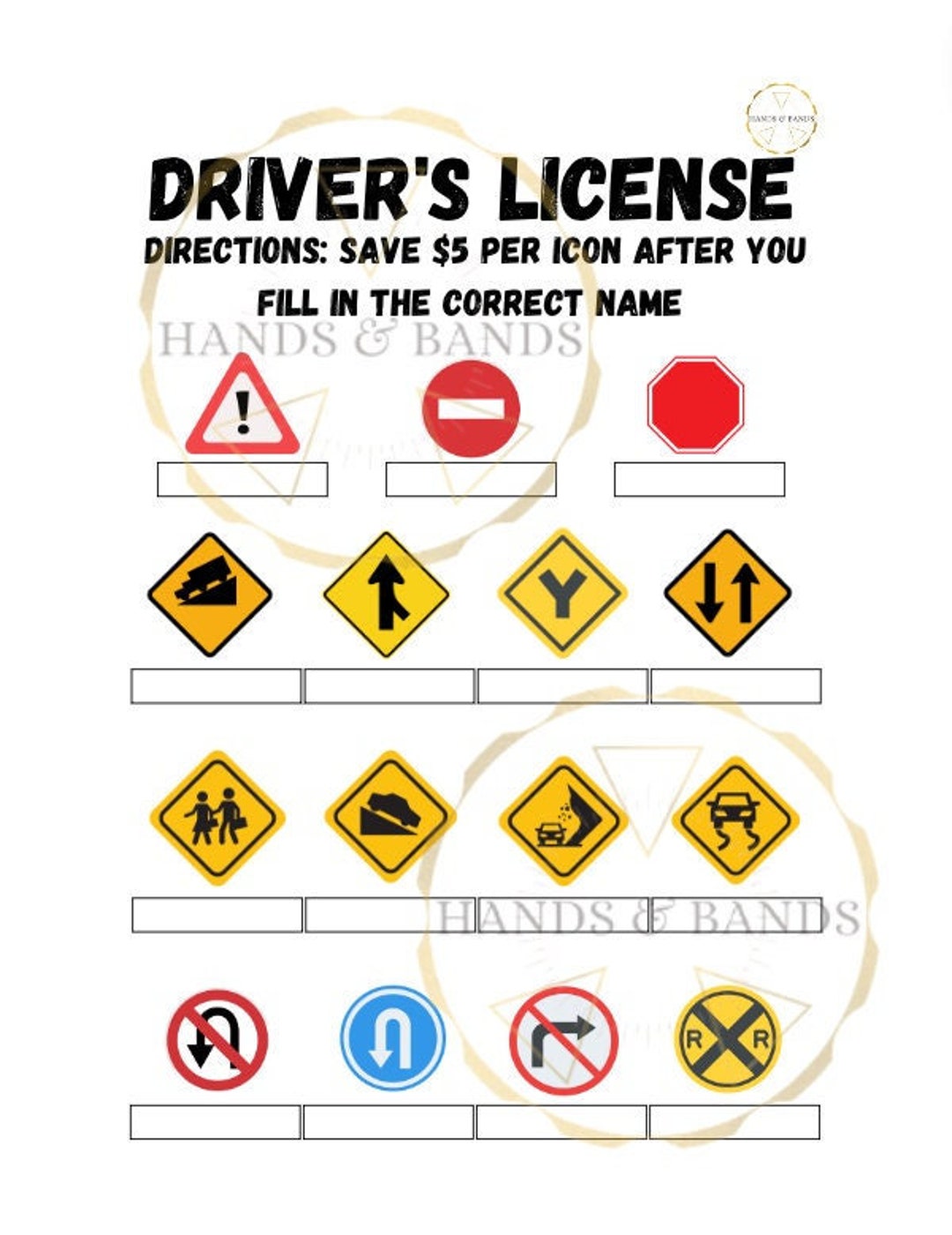 Driver's License Challenge 75 Dollars - Etsy