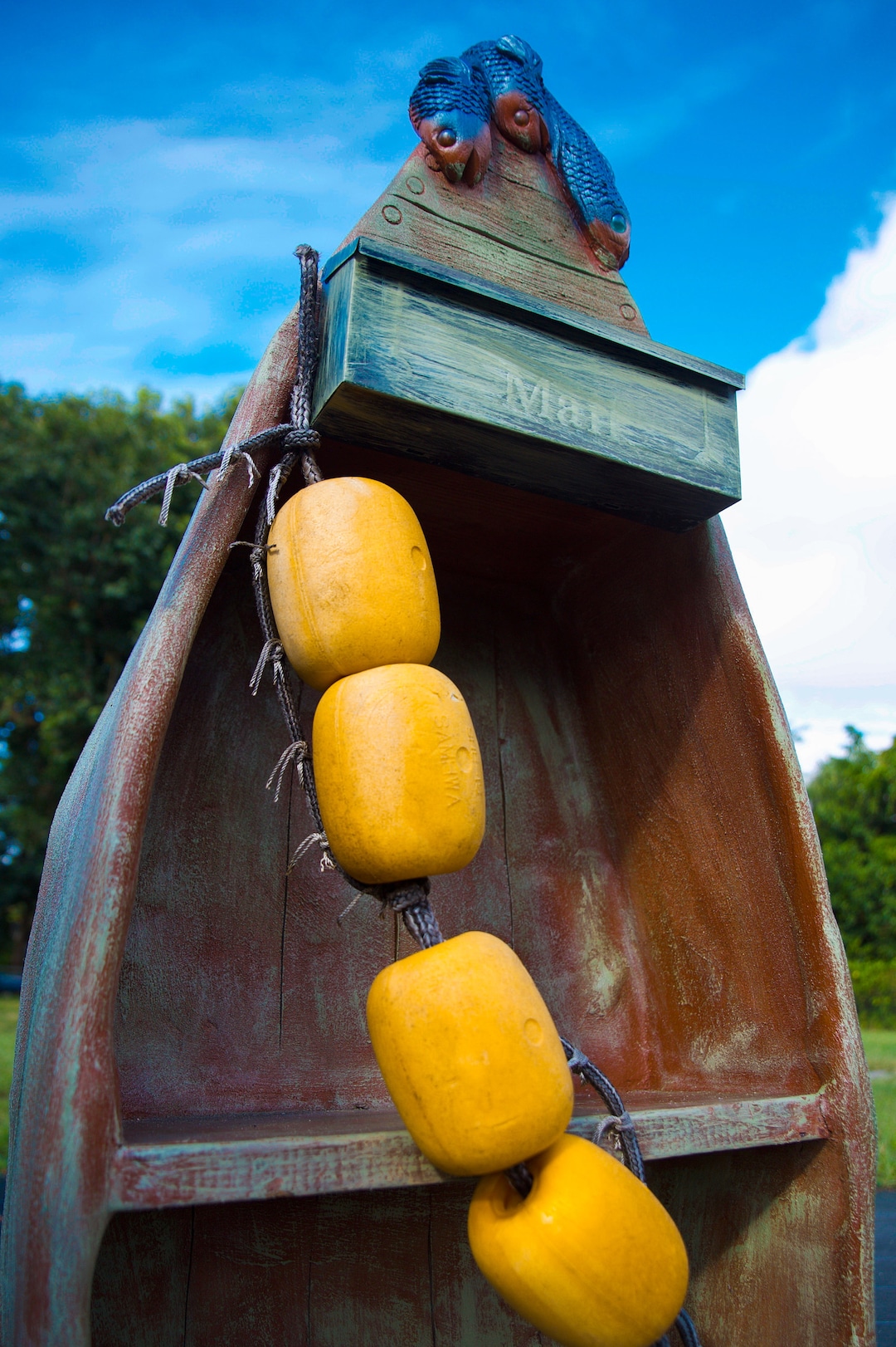 Boat Mailbox Sculpture - Unique Custom Nautical Mailbox - Etsy