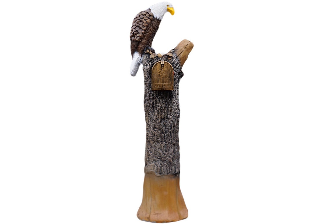 Handmade American Eagle Mailbox Statue: Unique Coastal Nautical Decor ...