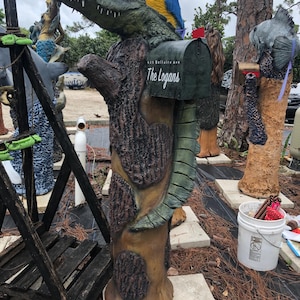 Alligator Florida Gator Mailbox Statue - Unique Custom Mailbox - Etsy