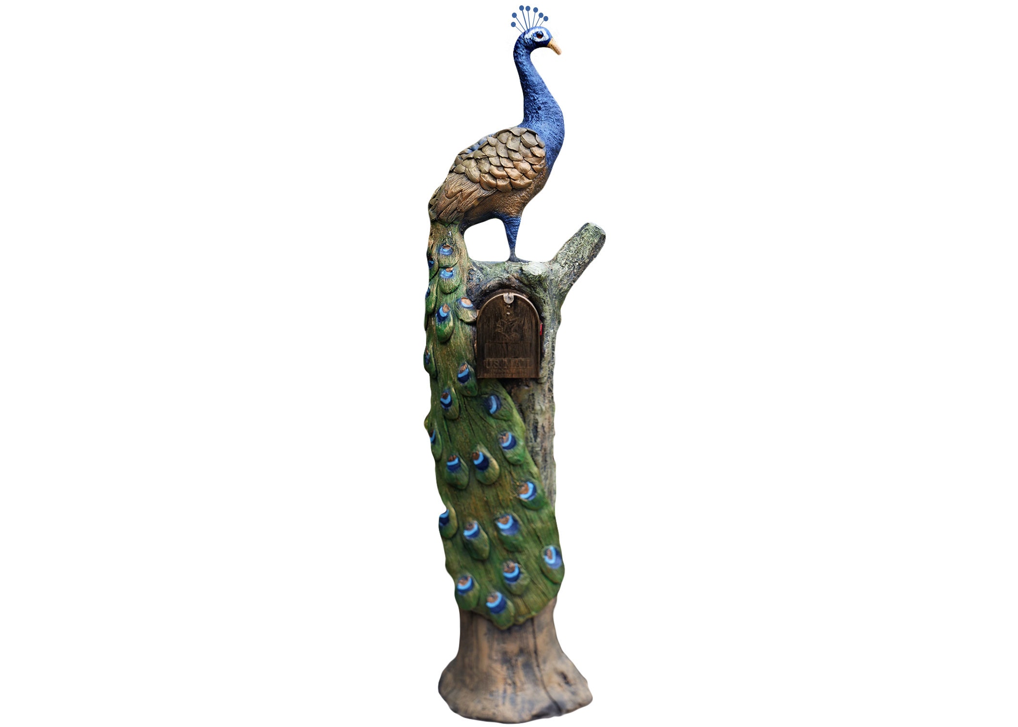 Peacock Mailbox Statue Sculpture Art - Etsy