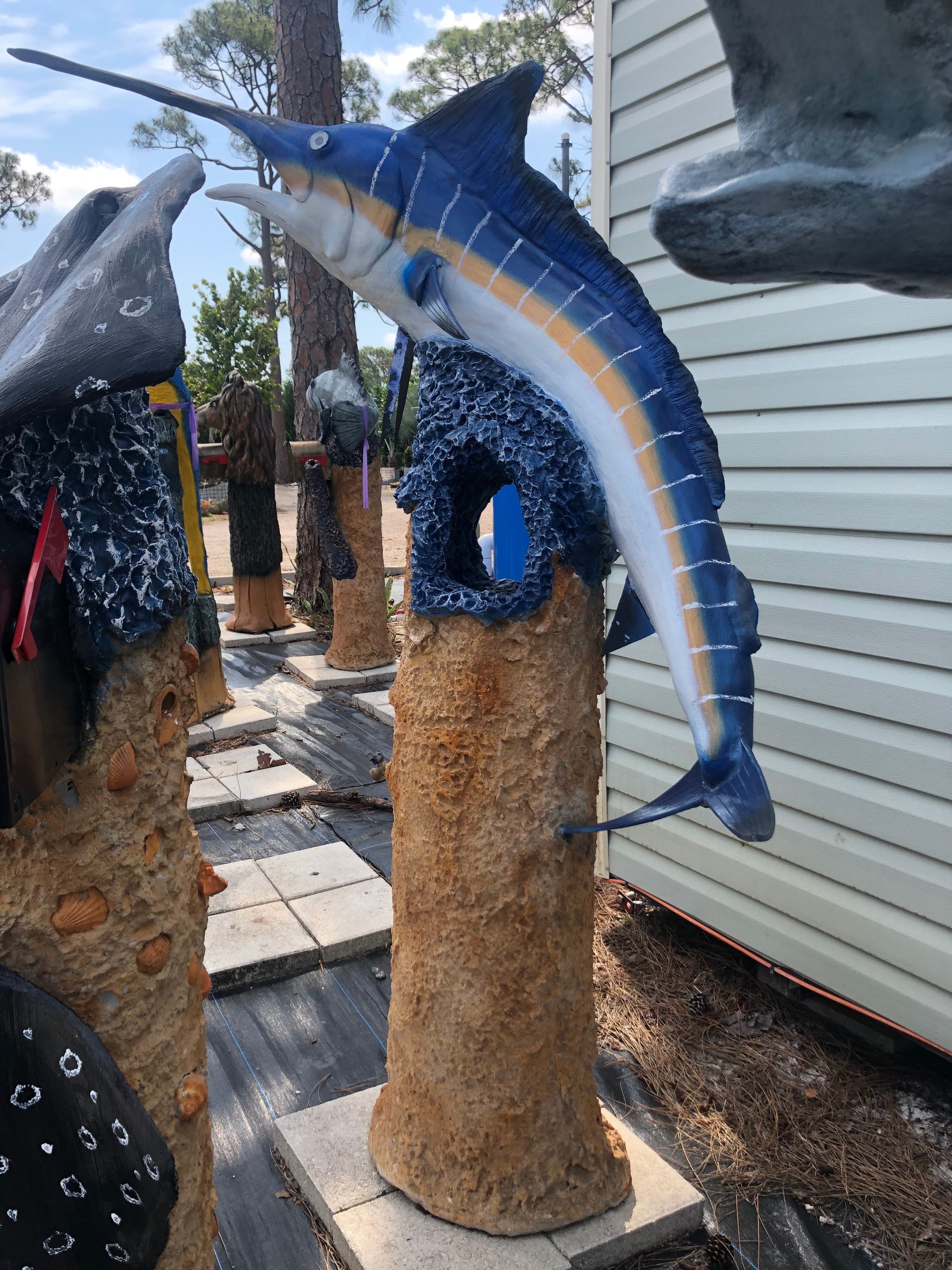 Custom Power Pedestal - Marlin Fish Dock Shore Tower Power Pedestal - Etsy