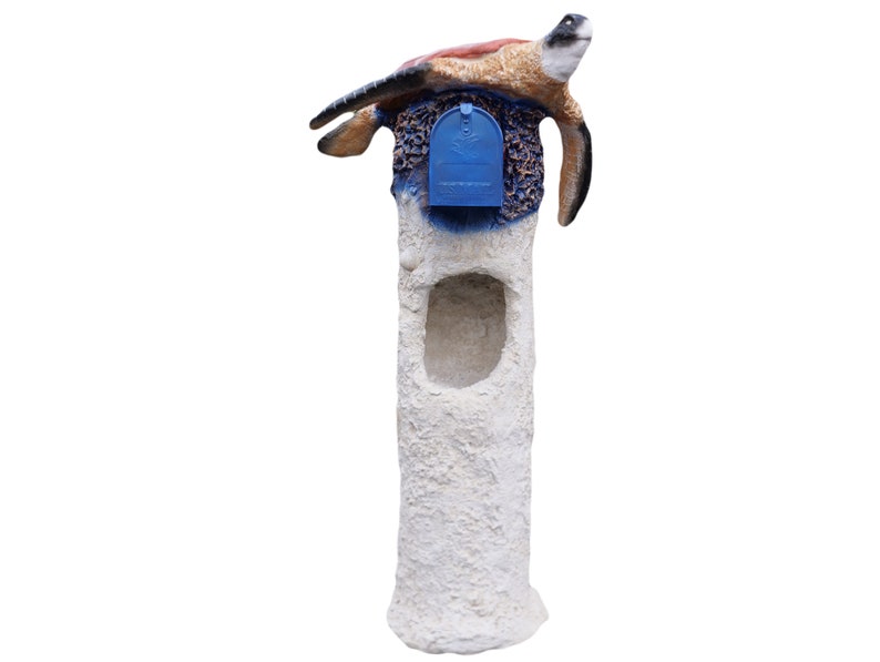 Sea Turtle Mailbox Statue - Unique Custom Mailbox - Etsy