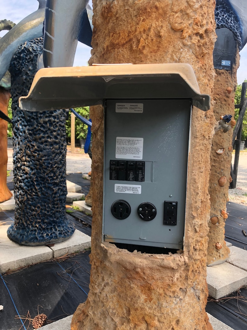 Custom Marlin Fish Power Pedestal for Boat Docks: Coastal Nautical ...