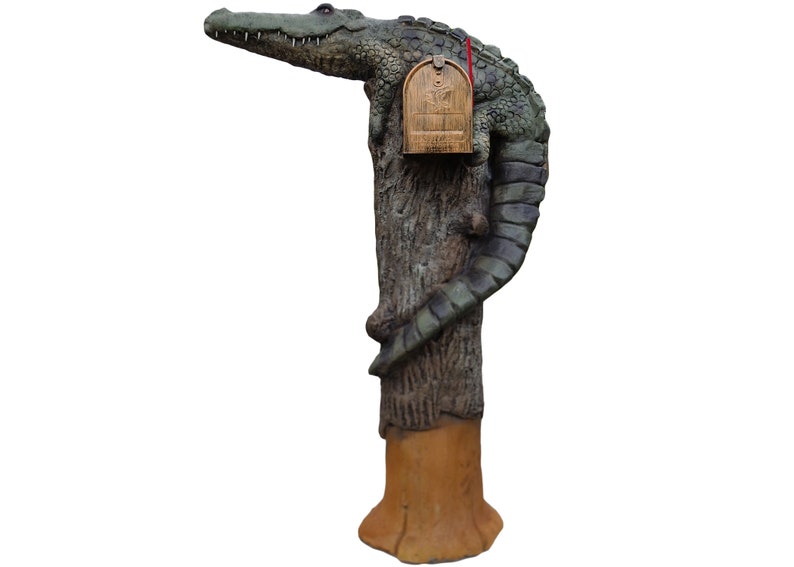 Alligator Florida Gator Mailbox Statue - Unique Custom Mailbox - Etsy