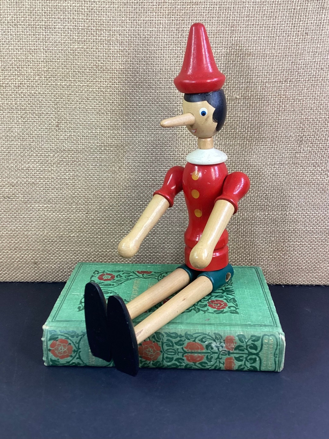 Wood Pinocchio Doll Puppet Italian Articulated Wooden Pinocchio Vintage ...