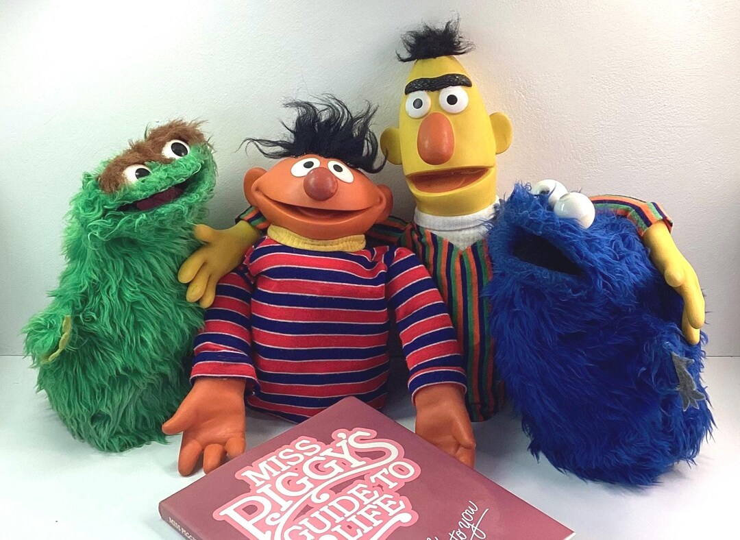 Vintage SESAME STREET Cloth Puppet Dolls Jim Henson’s Muppets 1970s Toy ...