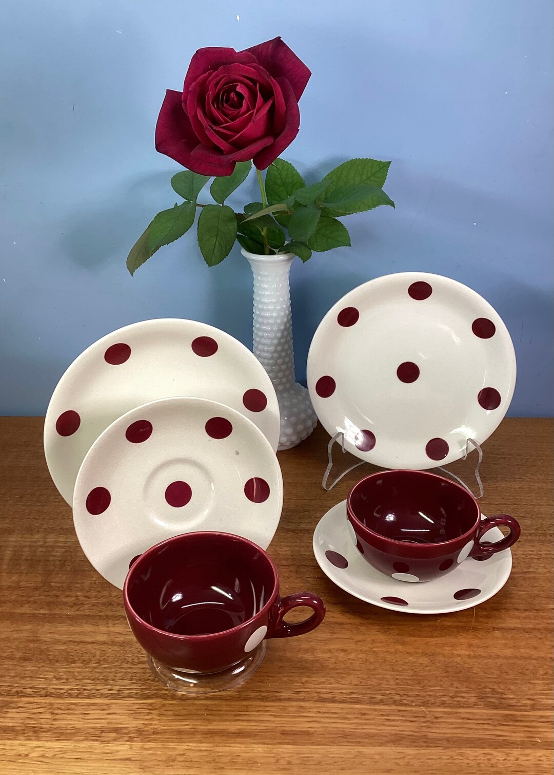 Retro J G MEAKIN Spotted Trio Vintage Polka Dot Teacup Vintage J & G ...