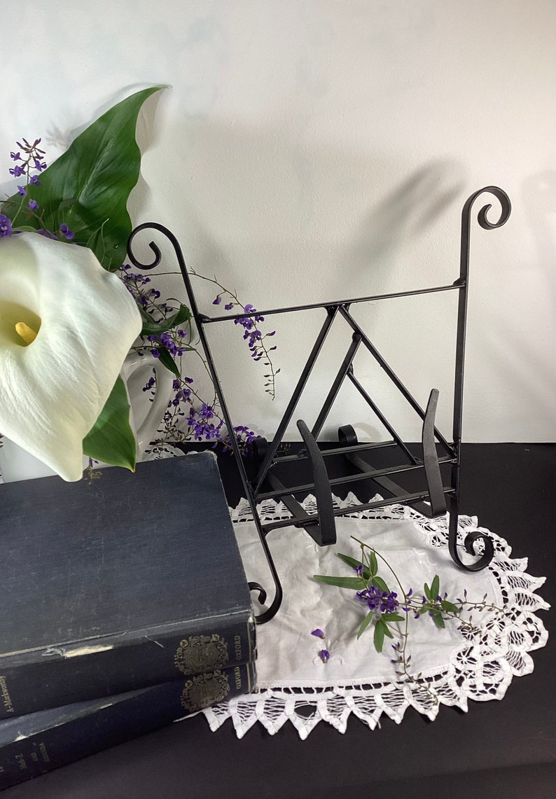 Vintage Black Steel Book Easel Stand Wedding Guest Book Display - Etsy