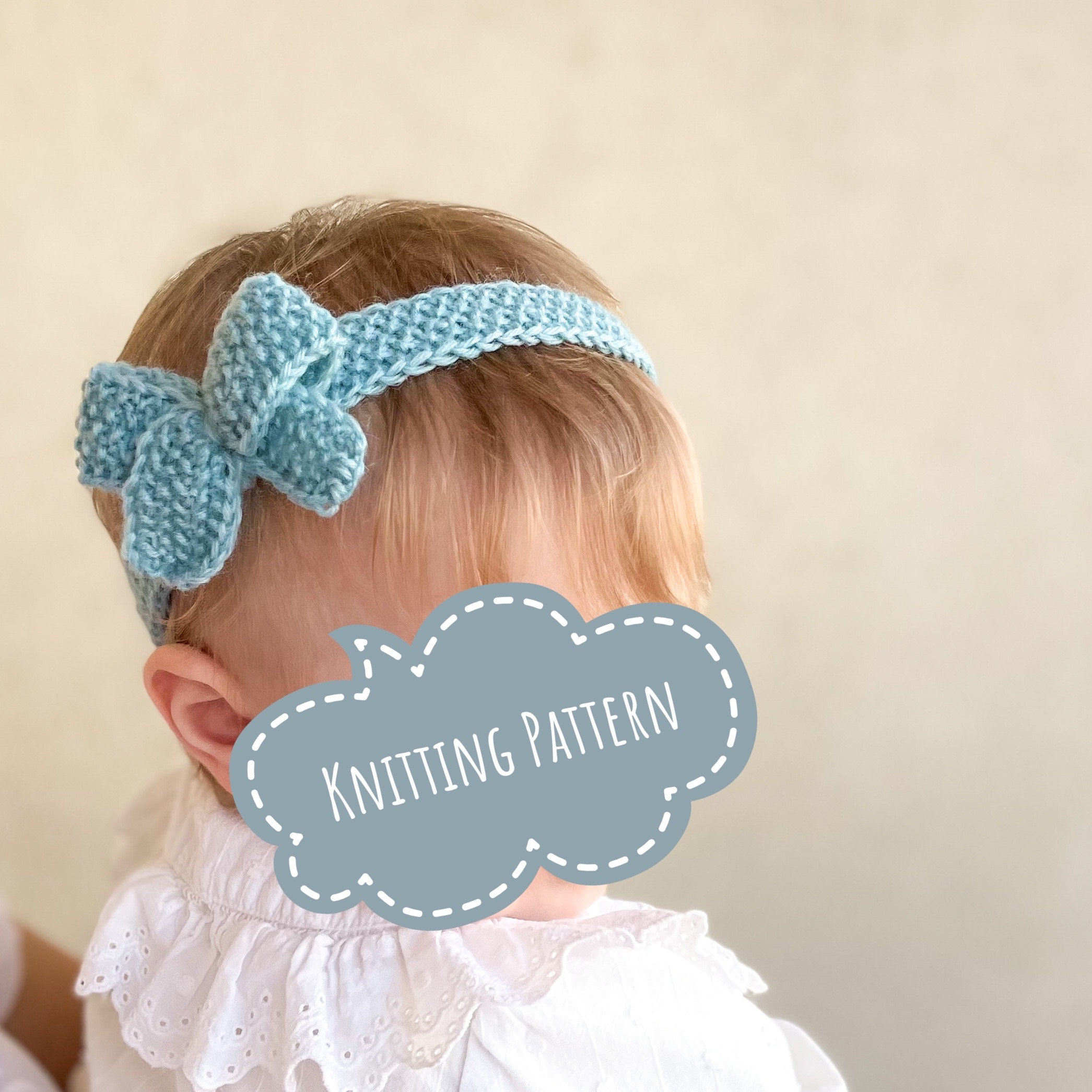 Knitting Pattern for Baby Headband, Quick and Easy Knit, Bow Headband ...
