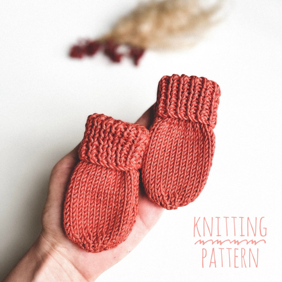 Knitting Pattern for Baby Mittens, Beginner Knitting Pattern, PDF ...