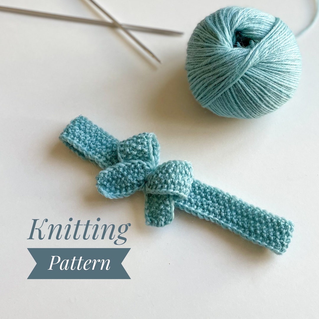 Knitting Pattern for Baby Headband, Quick and Easy Knit, Bow Headband ...