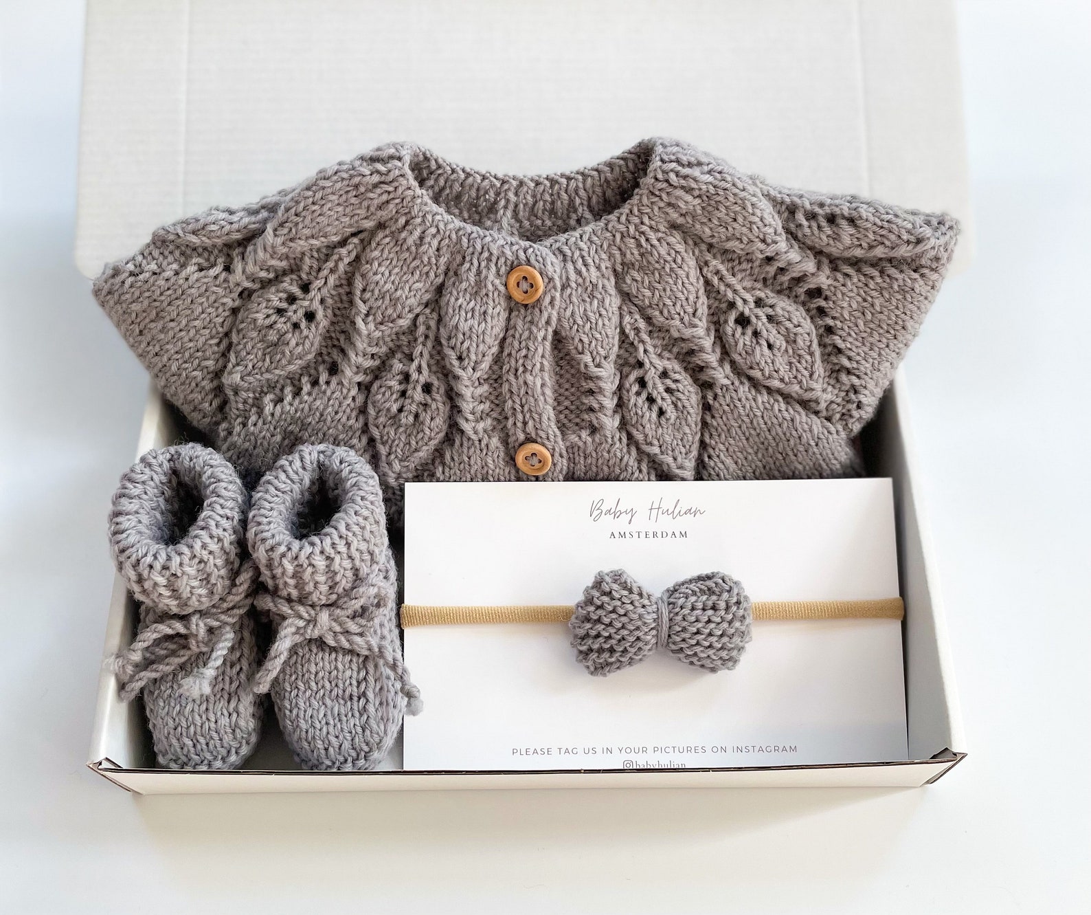Newborn Baby Gift Set Hand Knit Merino Wool Baby Sweater Set | Etsy