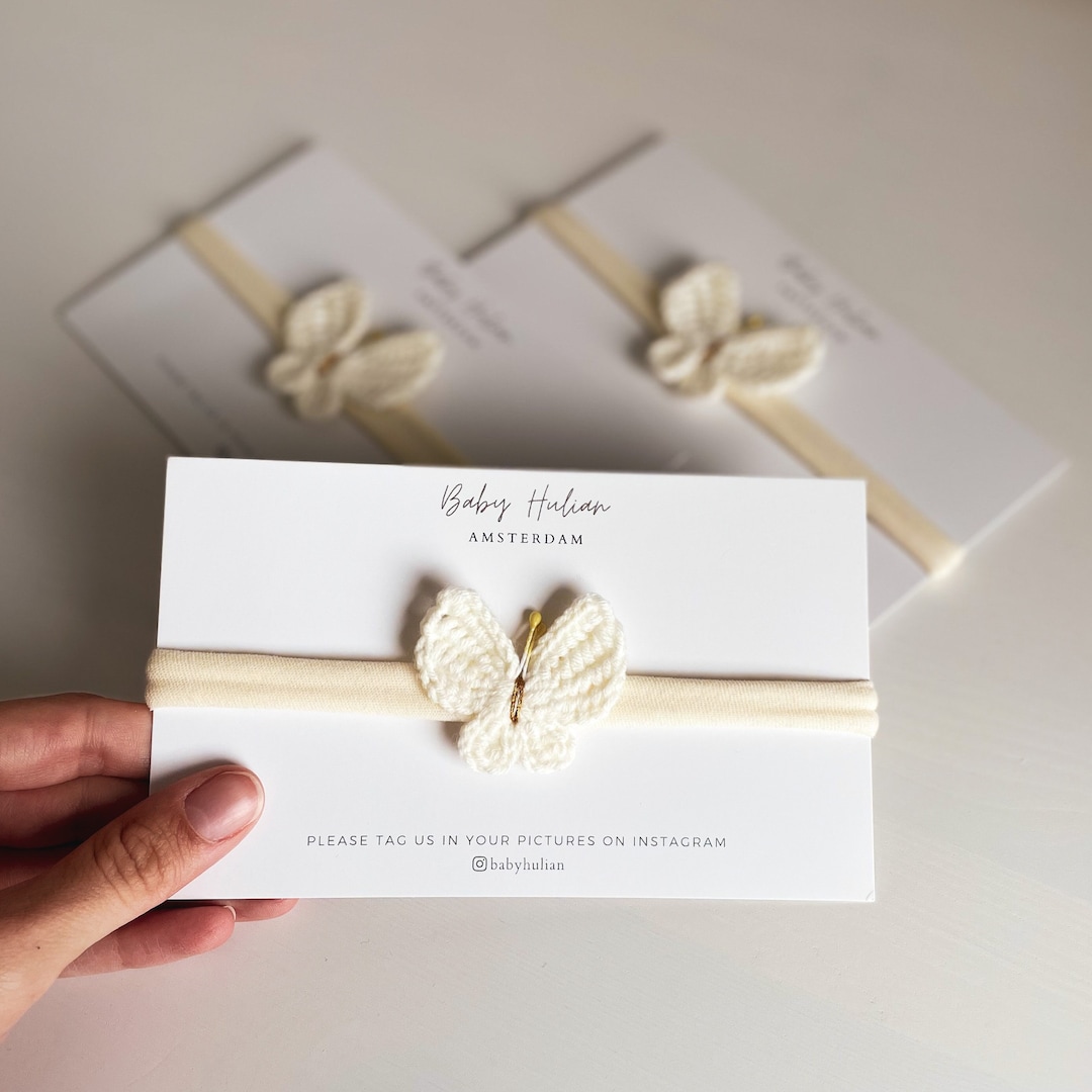 Crochet Butterfly Headband, Hair Accessories for Girls, Handmade ...