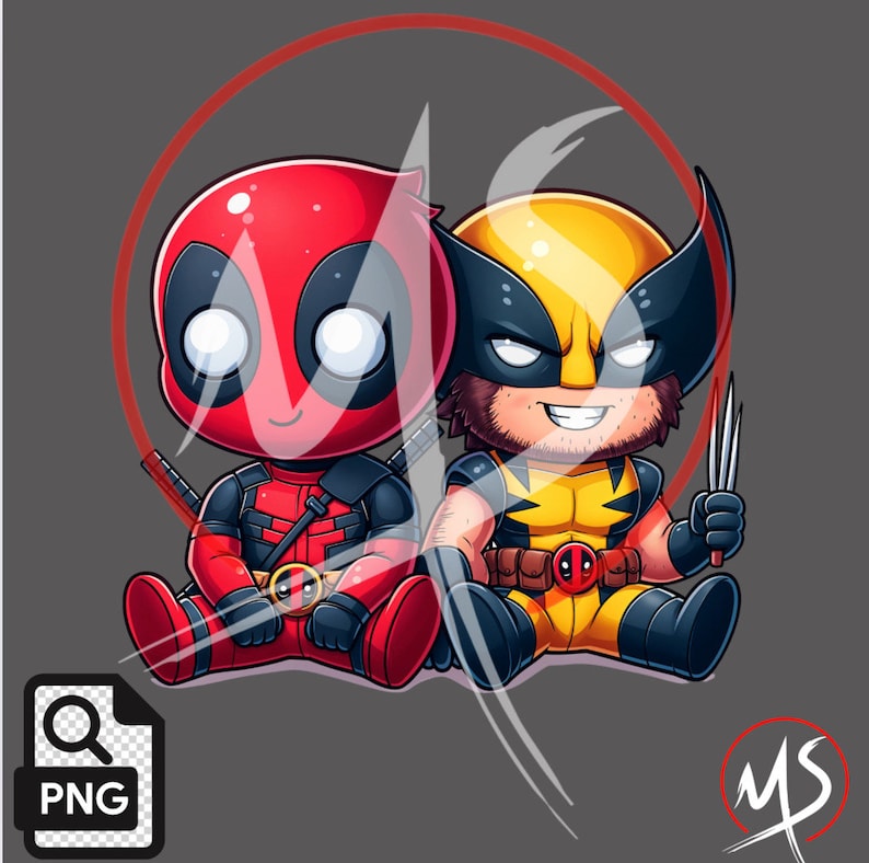 Deadpool N Wolverine PNG - Etsy
