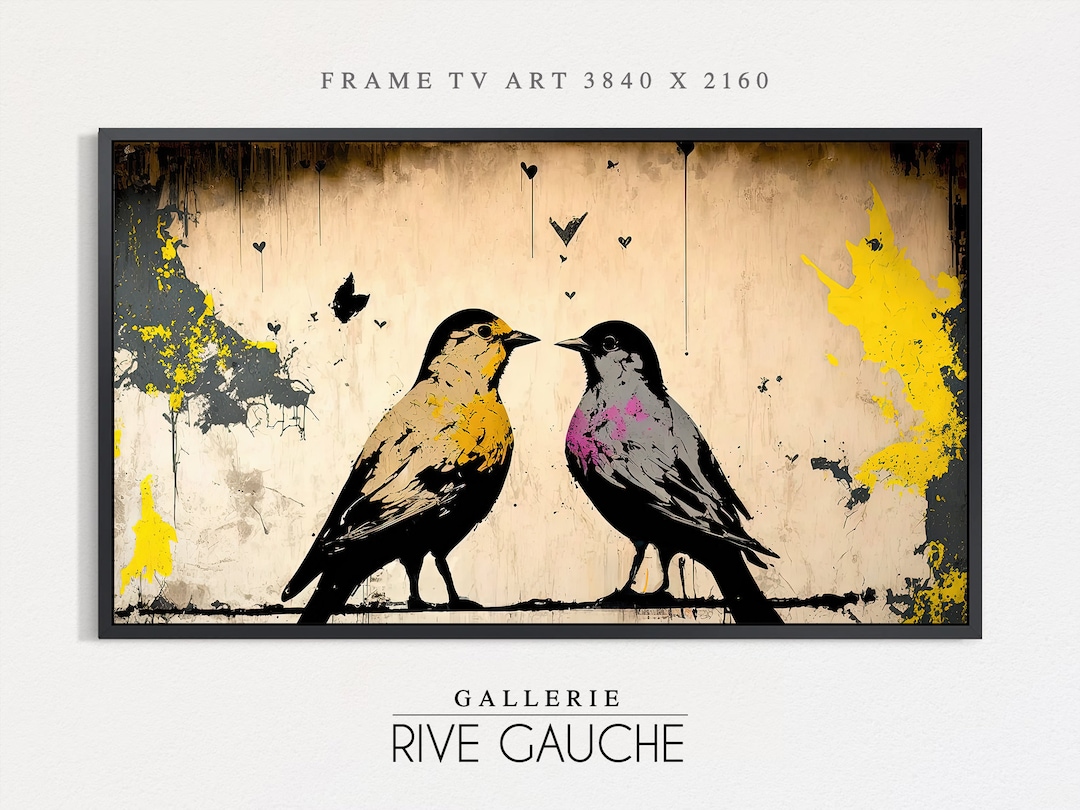 Banksy Style Birds • Samsung Frame TV Art (digital Download) - Etsy