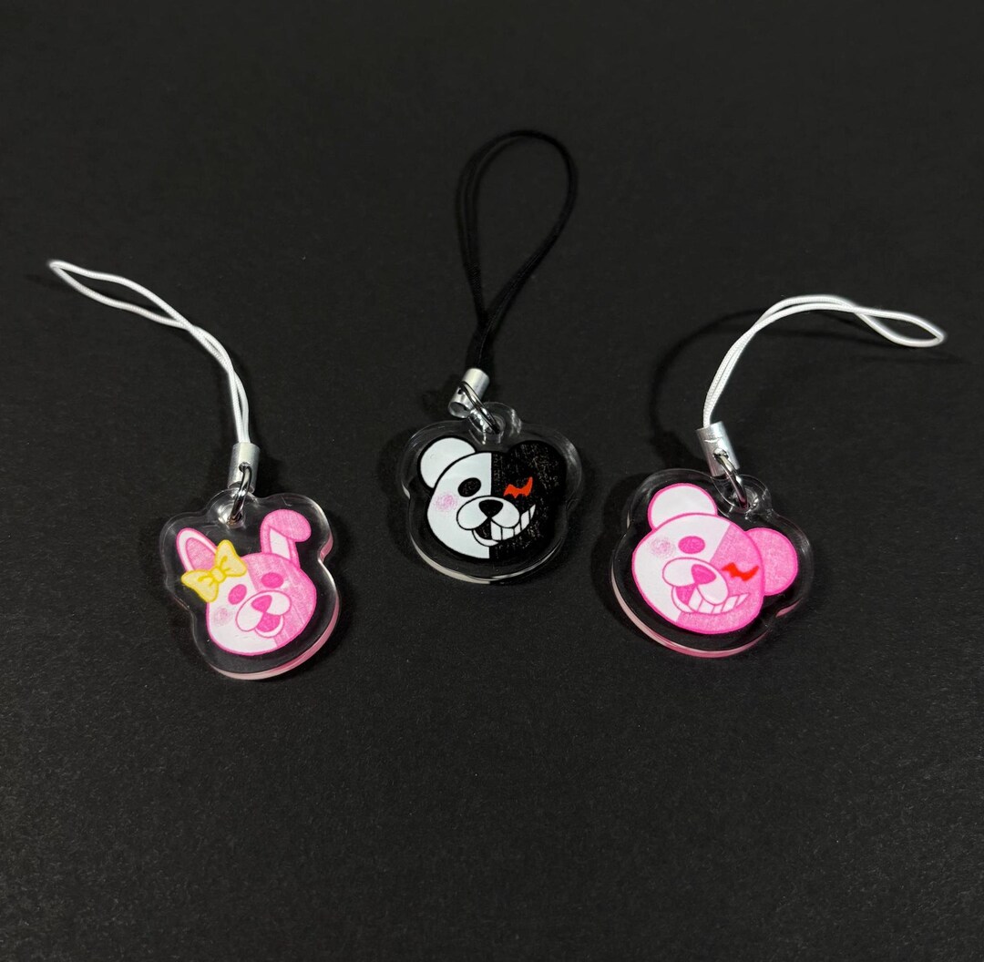 Danganronpa - Acrylic Phone Charms - Monomi Monokuma - Etsy
