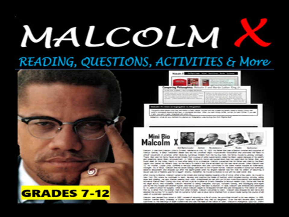 Malcolm X and the Civil Rights Era Lesson (reading and Worksheets ...