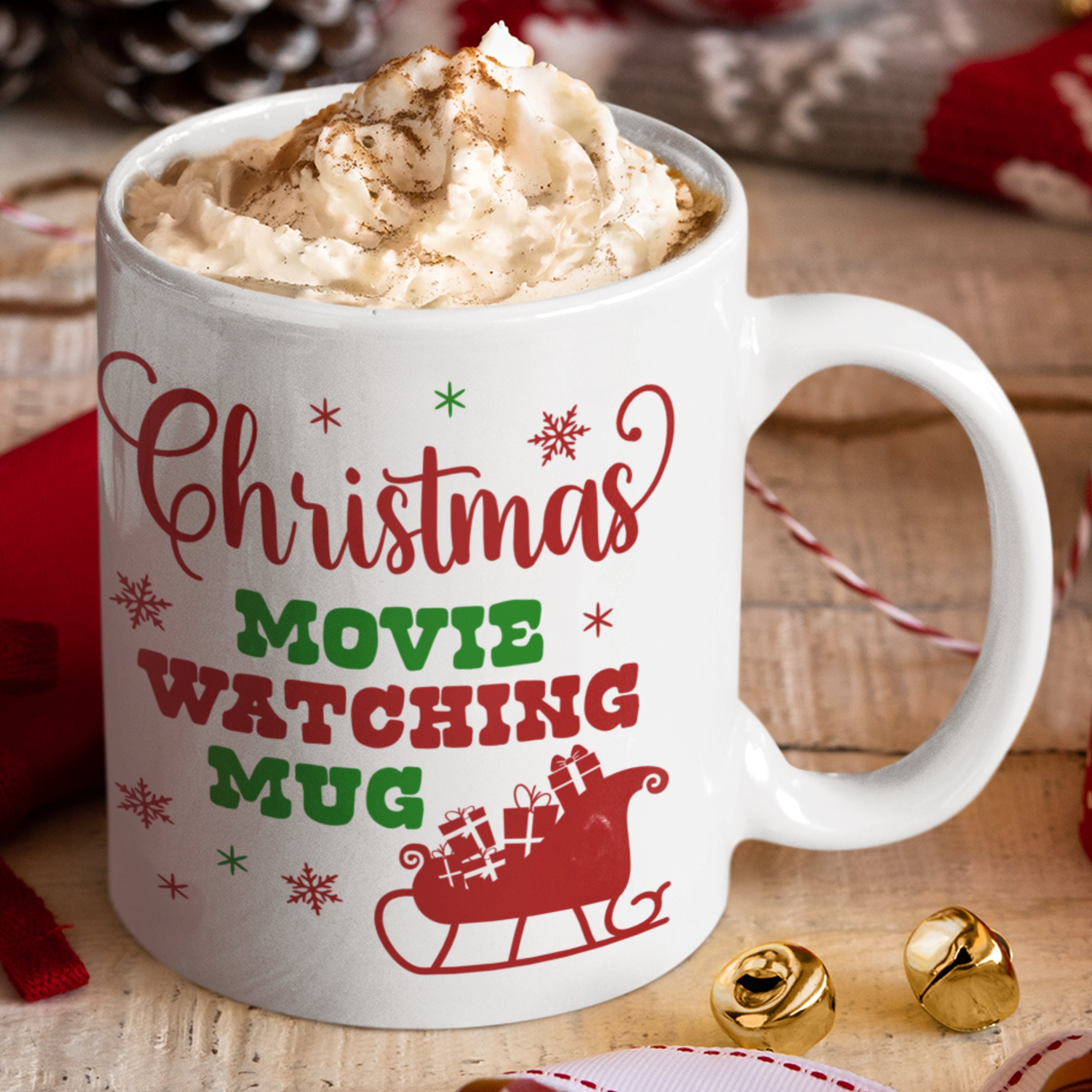 Christmas Movie Watching Mug - Christmas Gift Mug - Holiday Gift Idea ...